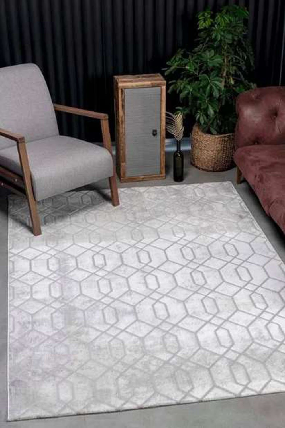 TAPETE EDANTEX ISTAMBUL DES 07 COR CREAM/GREY 1,40X2,00m | MadeiraMadeira