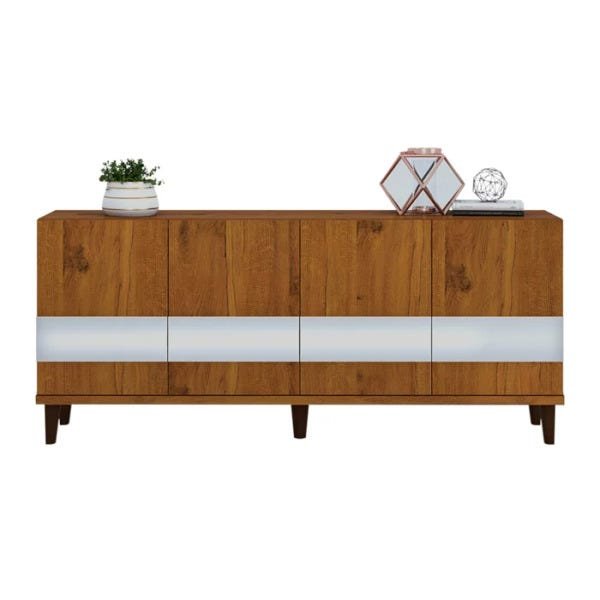 Buffet Balcão 4 Portas Zeus Telha com Espelho | MadeiraMadeira