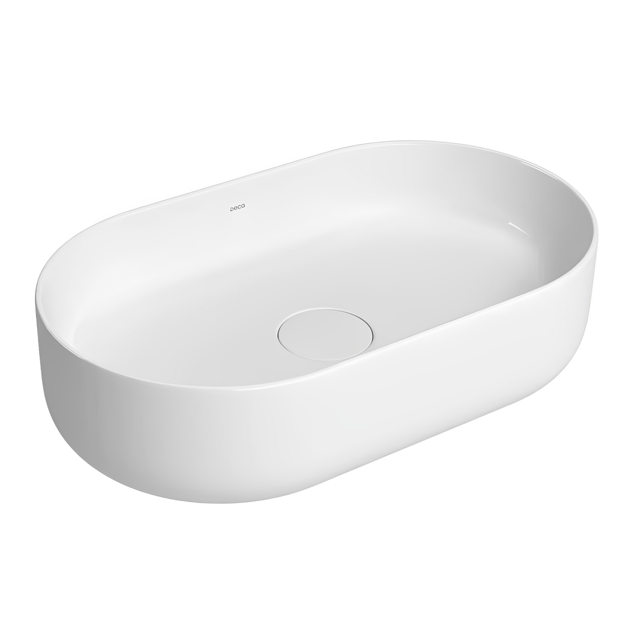 Cuba de Apoio Oval 50cm Slim para Banheiro - Deca Branco Brilhante L ...