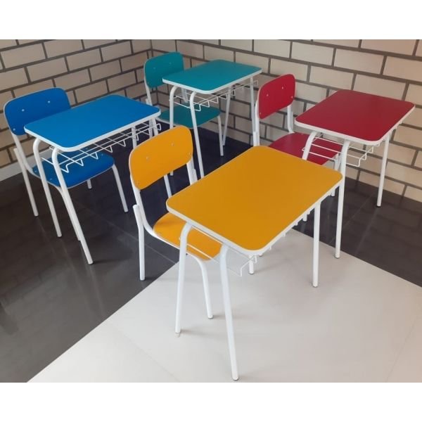 Conjunto Mesa e Cadeira Infantil Individual - Fórmica | MadeiraMadeira
