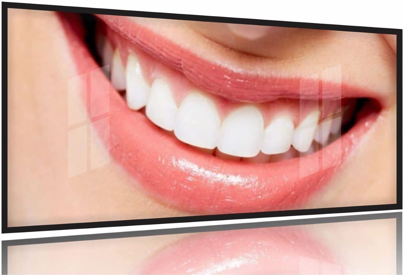 Quadro Odontologia Decorativo Consultório Sorriso 130x60 Moldura Preta ...