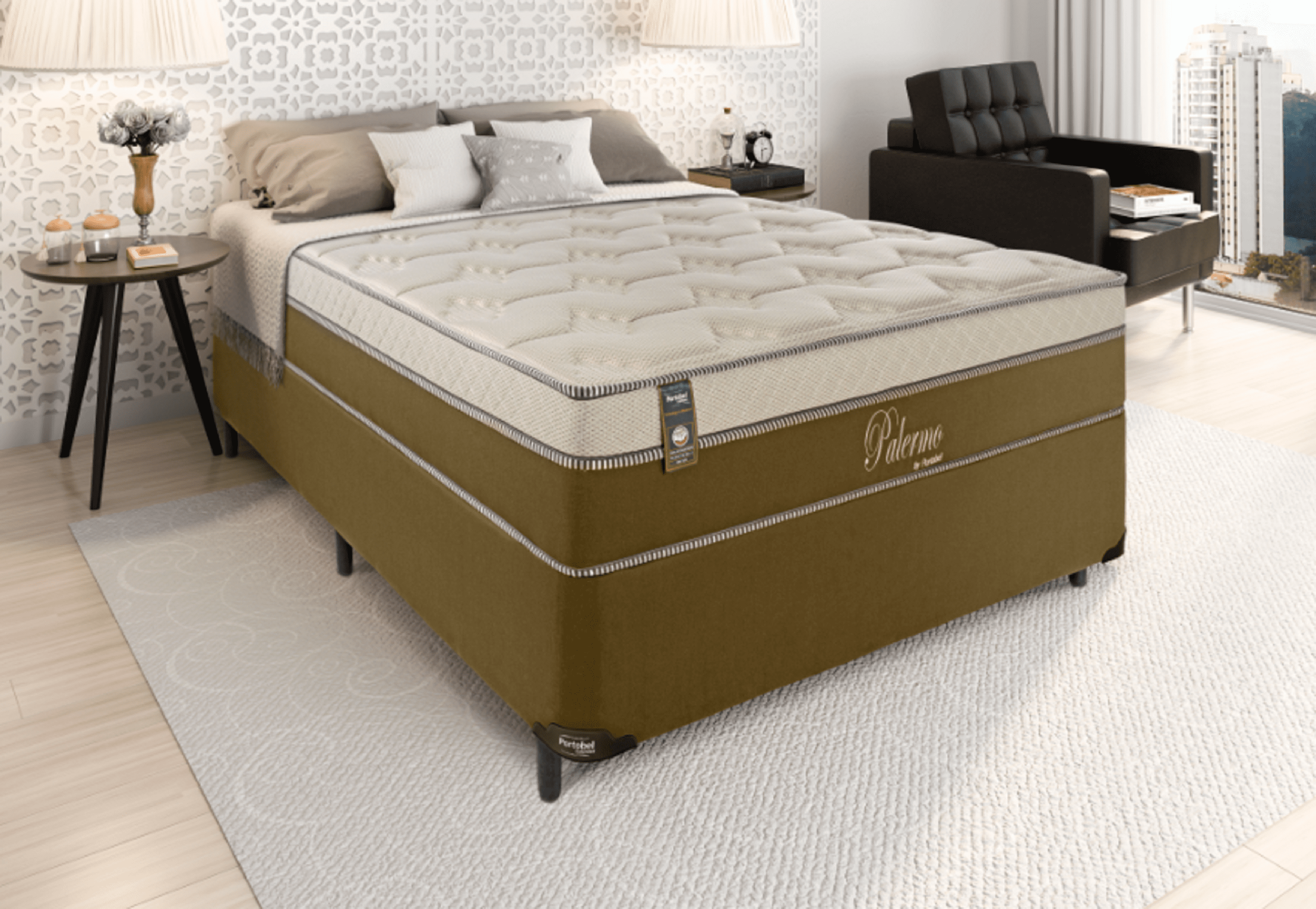 Colchão Casal Portobel de Portobel Palermo com Molas Ensacadas ...