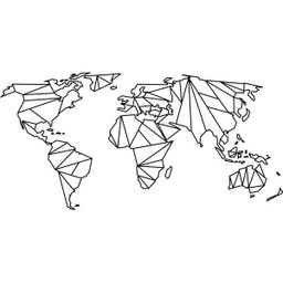 Adesivo de Parede Mapa Geométrico | MadeiraMadeira