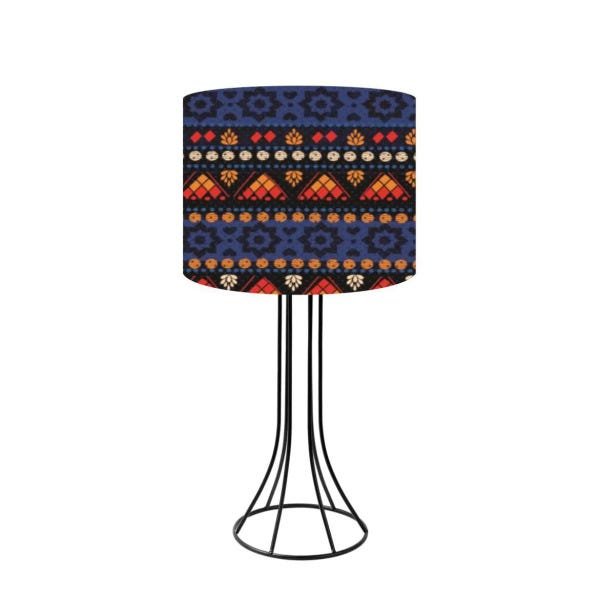 Abajur Torre Arame 65cm Cores Estampadas - Md1007 Cúpula Ø35 - Africana ...