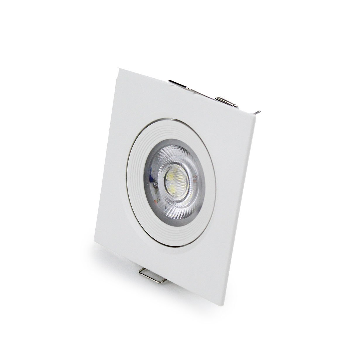 Kit 5 Luminaria Foxlux Spot Led 7W Quadrado 6500K Bivolt | MadeiraMadeira