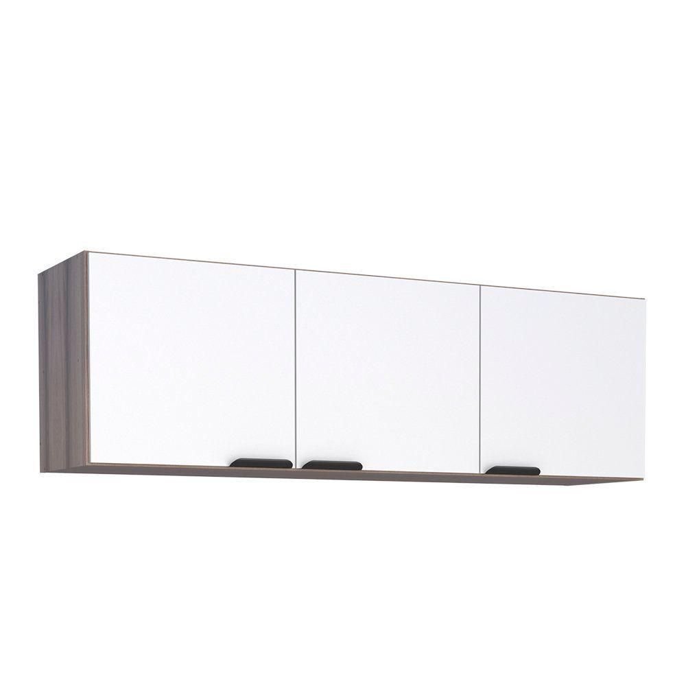 Armário Aéreo Cozinha Madeira Flamingo 150 Cozimax Branco com Tamarindo ...