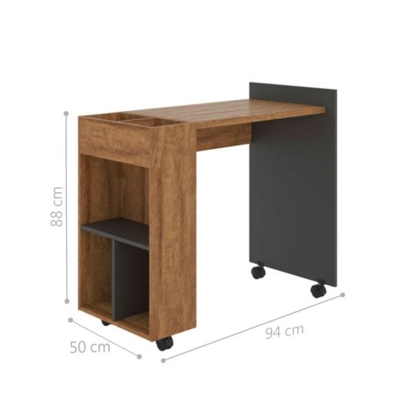 Escrivaninha Renda Amêndoa Chumbo | MadeiraMadeira