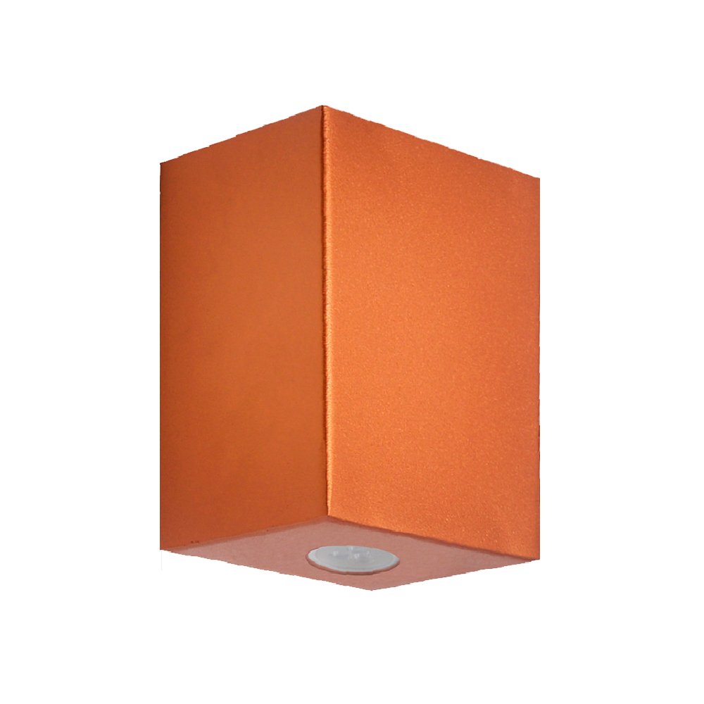 LUMINÁRIA PAREDE BALIZA 1 VISOR REDONDO GU10 MR16 COBRE - 1477 CB | MadeiraMadeira