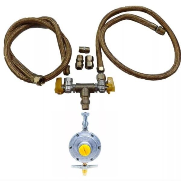 Kit Instalação Gás Mangueira 2,00mt+3,00mt Gas Botijão glp | MadeiraMadeira