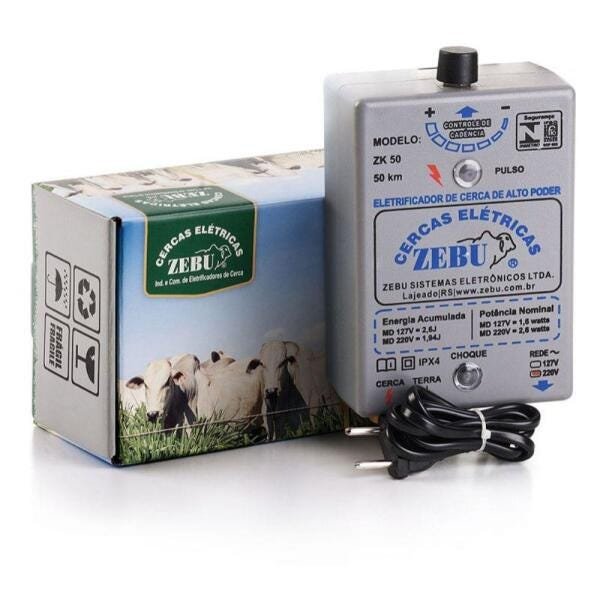 ELETRIFICADOR DE CERCA ZEBU ZK50 CERCA ELÉTRICA 127V | MadeiraMadeira