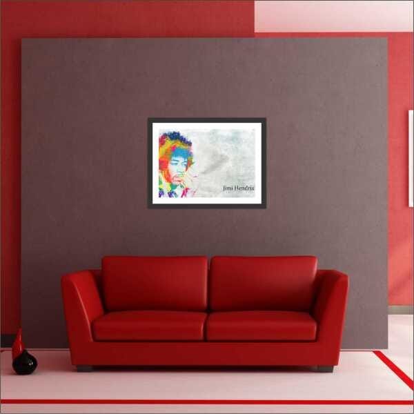 Quadro Decorativo Jimi Hendrix Guitarra Musicais Salas Interiores Com ...