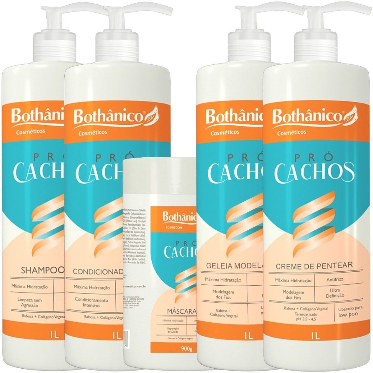 Kit Pró Cachos Completo 5 Itens 1l Bothanico | MadeiraMadeira