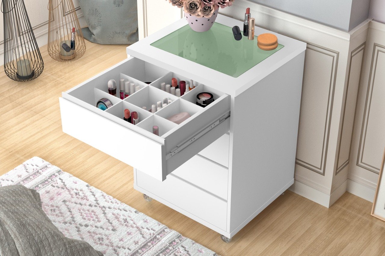 mesa de cabeceira box 3 gavetas com gaveta secreta | MadeiraMadeira