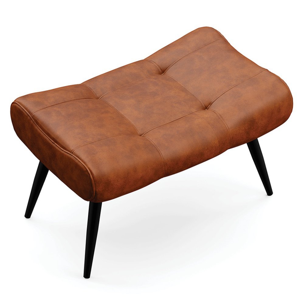 Kit 2 Puffs Decorativos Para Sala de Estar Pés Palito Lord Sintético ...