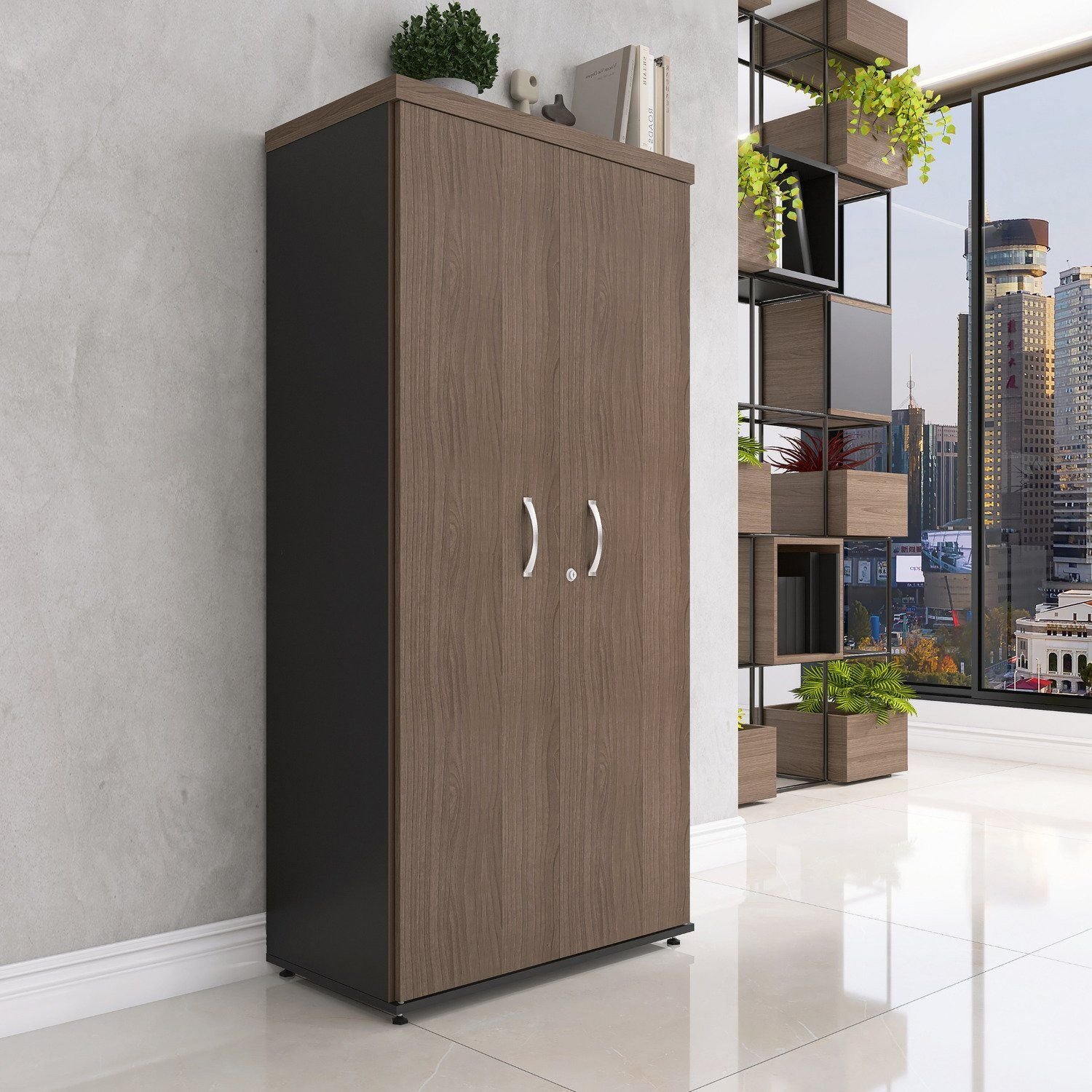 Armario Alto 02 Portas Pivotante 79,2cm X 161,1cm | MadeiraMadeira