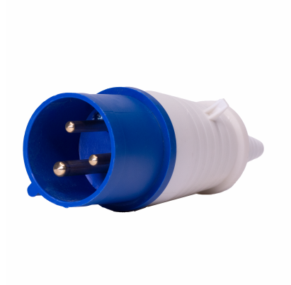 Plugue Industrial, Plástico, 32a 220-240v, 2p+t, 6h, Ip44, Cor Azul, (pcte 1un) Decorlux ...