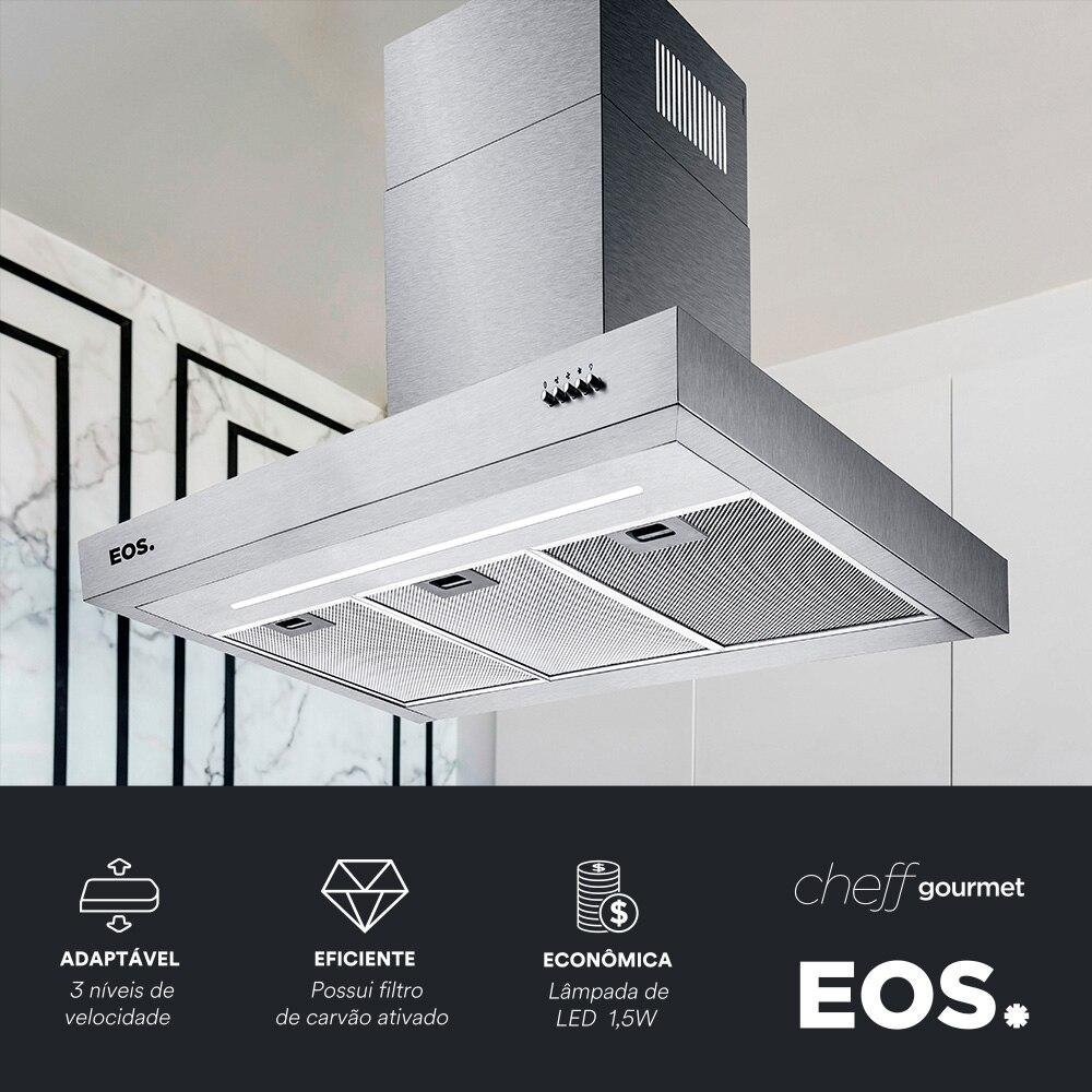 Coifa e Depurador de Parede EOS 90cm Inox ECO90PTI 220V | MadeiraMadeira