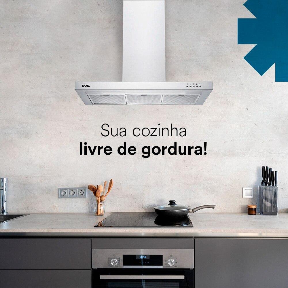 Coifa e Depurador de Parede EOS 90cm Inox ECO90PTI 220V | MadeiraMadeira