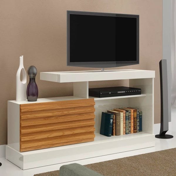 Rack para TV até 32 Polegadas Off White/Freijó - Dalla Costa ...