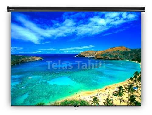 Tela de Projeção Retrátil Standard Tahiti 1:1 QD 111 Polegadas 2,00 m x ...