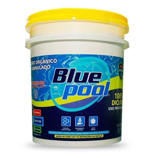 Cloro Orgânico Granulado 100% Dicloro Blue Pool 10Kg | MadeiraMadeira
