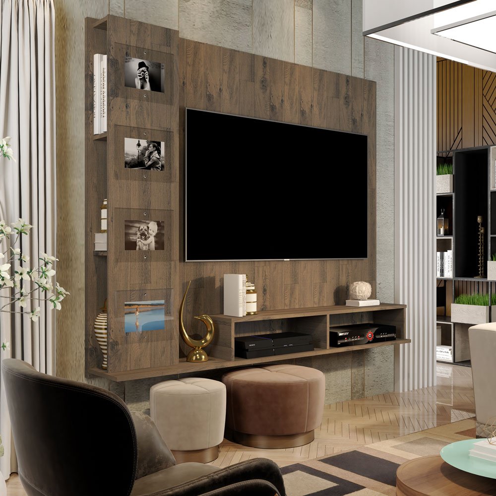 Painel Suspenso para TVs Até 50 Polegadas Germai Estrela | MadeiraMadeira