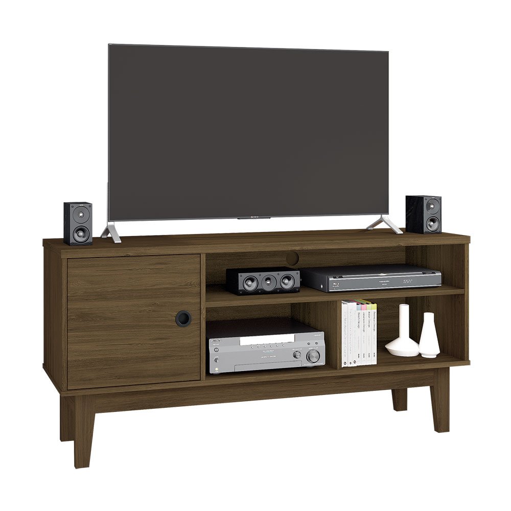 Rack Bancada para TVs Até 50 Polegadas Germai Malbec | MadeiraMadeira
