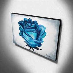 Quadro de Pintura Rosa Azul 70x120cm-1574 | MadeiraMadeira