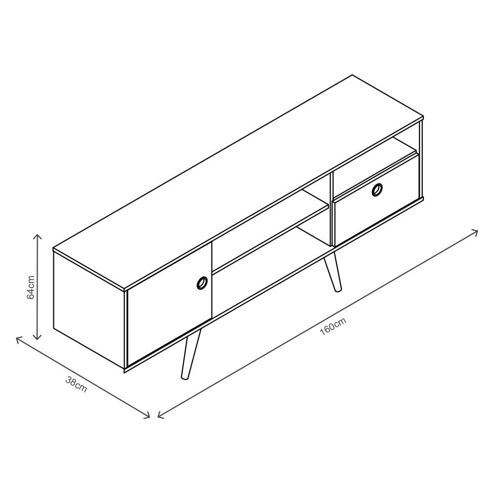 Rack Bancada para TVs Até 55 Polegadas Germai Kairo | MadeiraMadeira