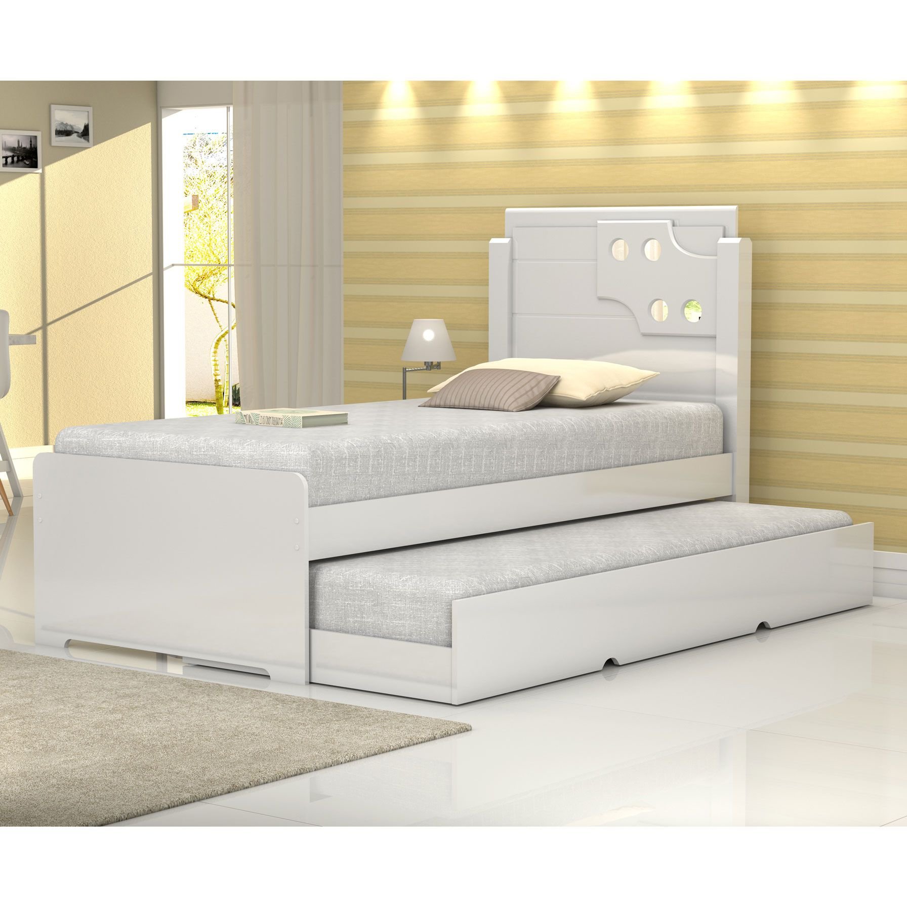 Bibox Bicama / Com Auxiliar Luiza:Branco | MadeiraMadeira