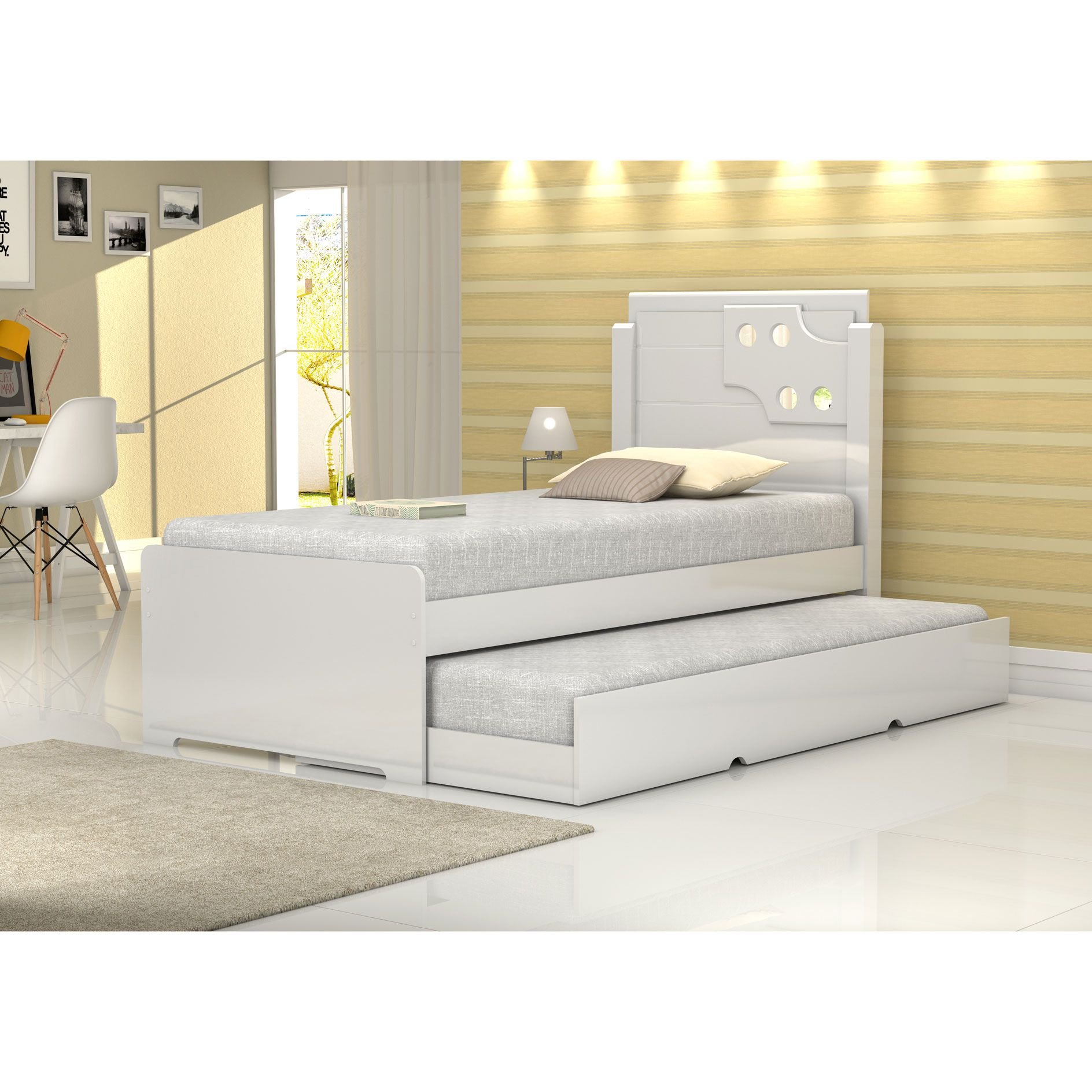 Bibox Bicama / Com Auxiliar Luiza:Branco | MadeiraMadeira