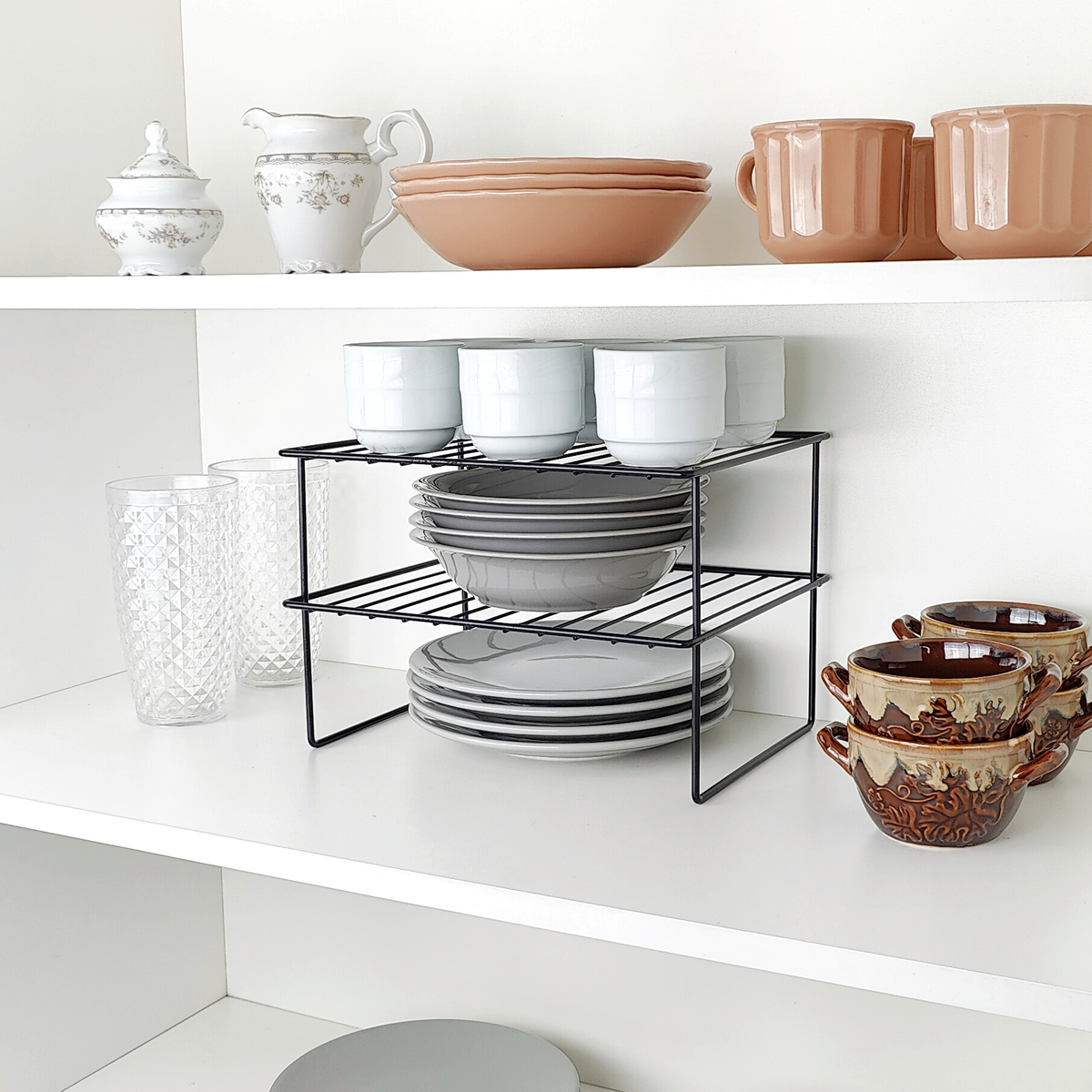 Rack Organizador 30cm Objetos Armário Cozinha Prateleira 3un ...