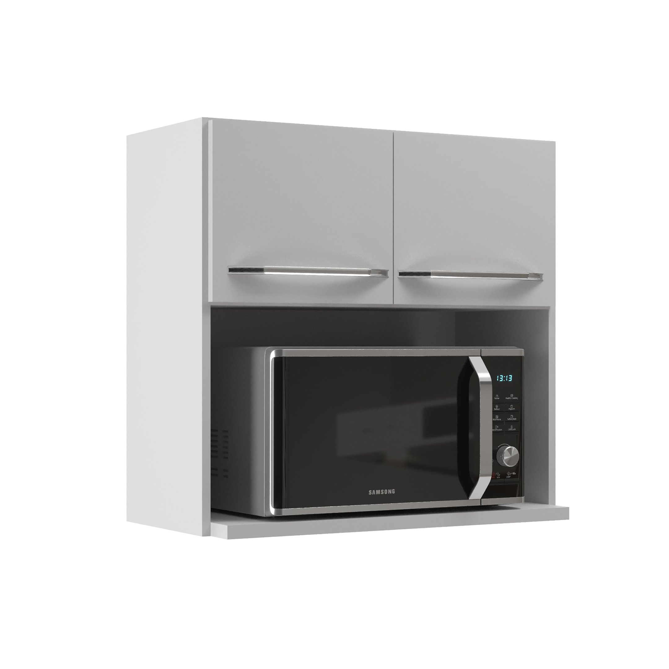 Armário Aéreo Modulado para Microondas Fidelitá Viena 70cm 2 Portas ...