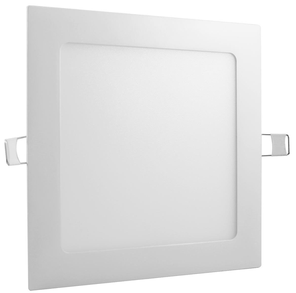 Painel LED Embutir 12W Quadrado 6500K - Luz Sollar | MadeiraMadeira