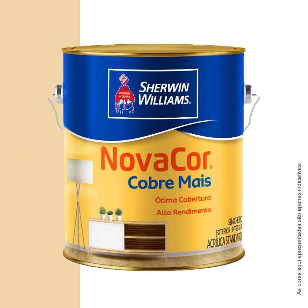 Tinta Novacor Cobre Mais Galão 3,6l Sherwin Williams Externa Areia ...