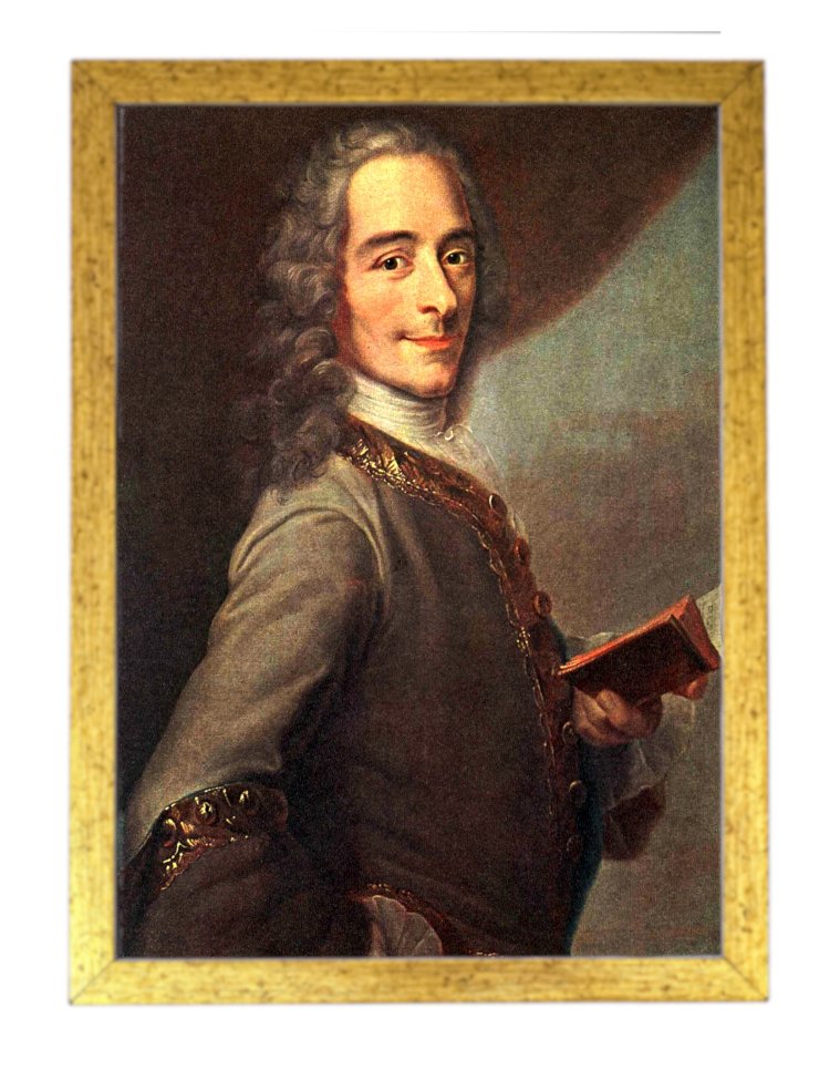 Quadro poster com moldura filosofo voltaire drd7746 | MadeiraMadeira