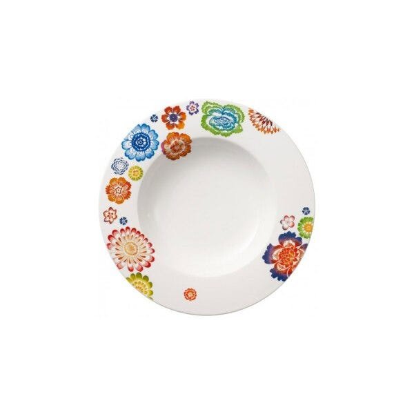 Prato Fundo Villeroy e Boch Anmut Bloom 24 cm - Cada | MadeiraMadeira
