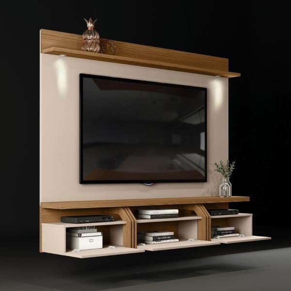 Painel Home Suspenso LODI para Tv até 70 Polegadas 3 Porta GRIZ ...