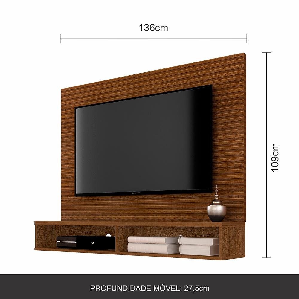Painel Suspenso Tv 50 À 55" Quebec Freijó Ripado/fr - Móveis Arapongas ...