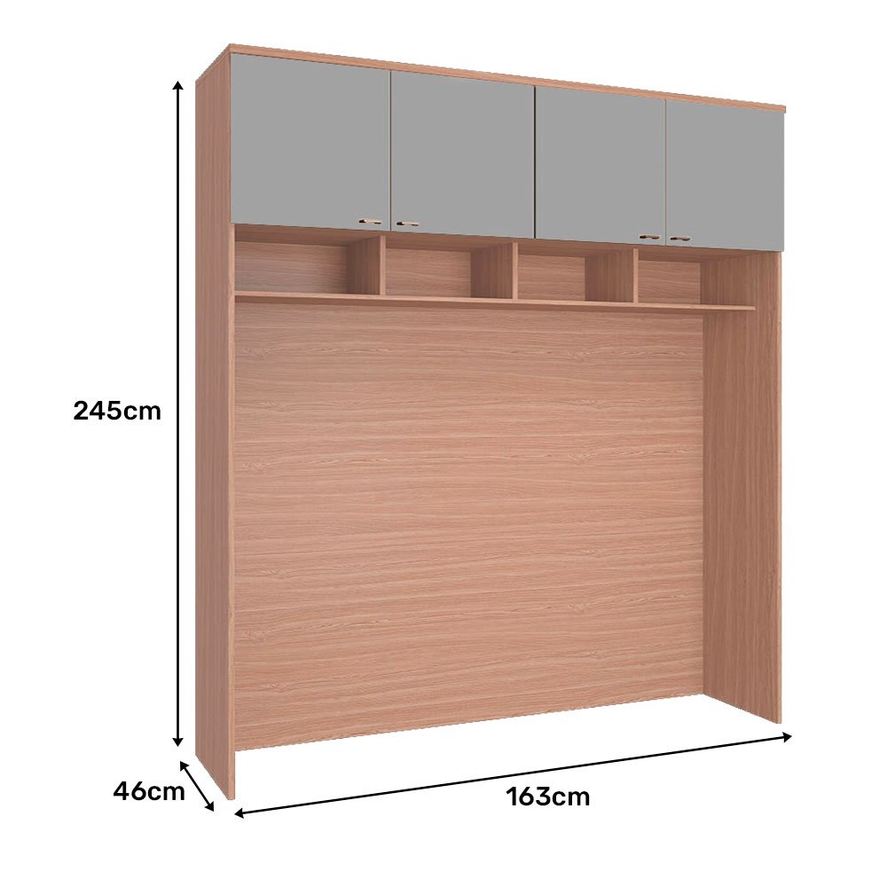 Guarda Roupa Modulado Ponte 4 Portas 2450x1630mm Setiba Plus Rimo ...