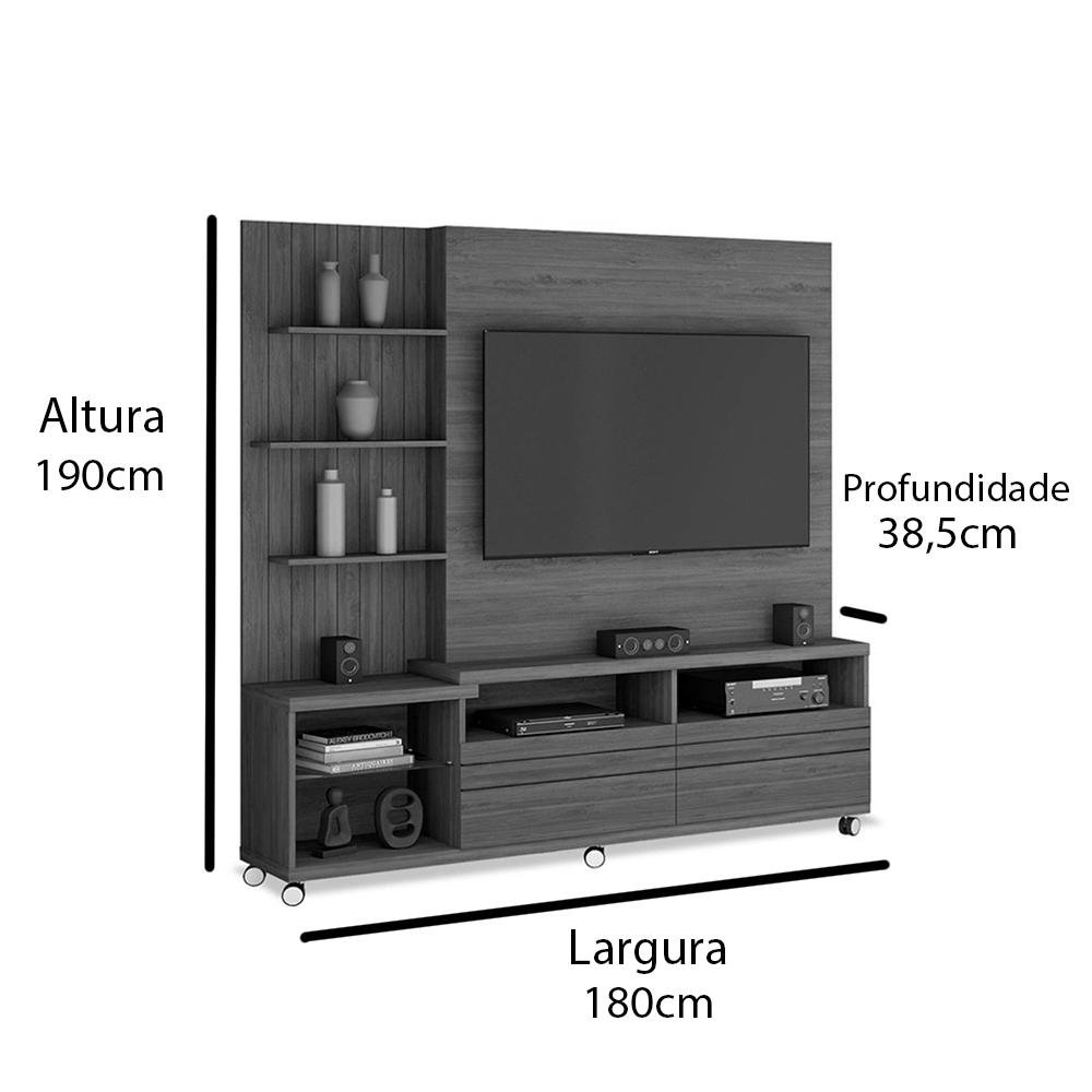 Home para TV até 60 Polegadas Atacama Freijo | MadeiraMadeira