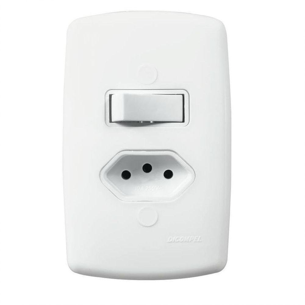 Interruptor + Tomada 10a | MadeiraMadeira