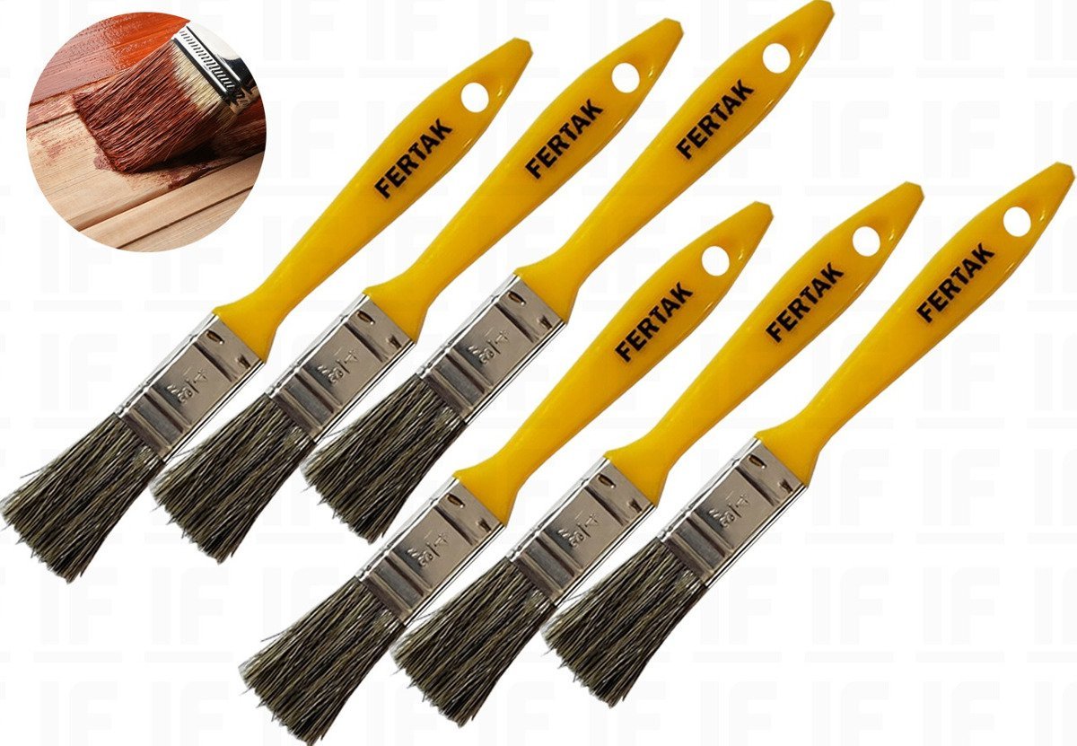 6 Unidades Trincha Pincel 3/4 Polegada Para Verniz E Pintura ...