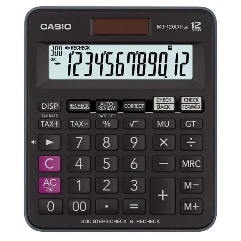 Calculadora Casio MJ-120D Plus-BK (12 Digitos) | MadeiraMadeira