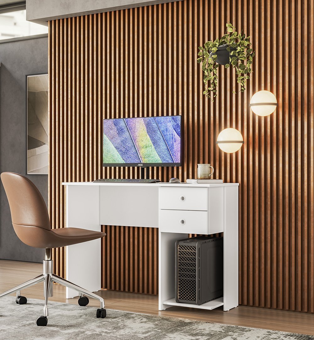 Mesa Escrivaninha 4115 Qmovi Branco | MadeiraMadeira