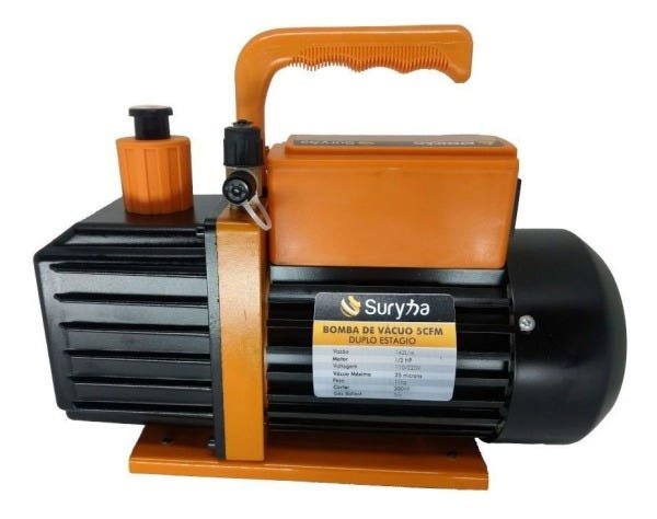 Bomba De Vácuo 5cfm 5 Cfm Duplo Estágio Suryha | MadeiraMadeira