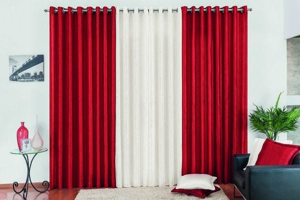 Cortinas de Ibitinga Para Sala ou Quarto 4,00 x 2,80 Metros Cetim ...