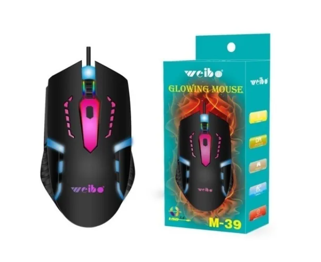 Mouse Gamer 3200 Dpi Rgb Led Weibo M39 | MadeiraMadeira