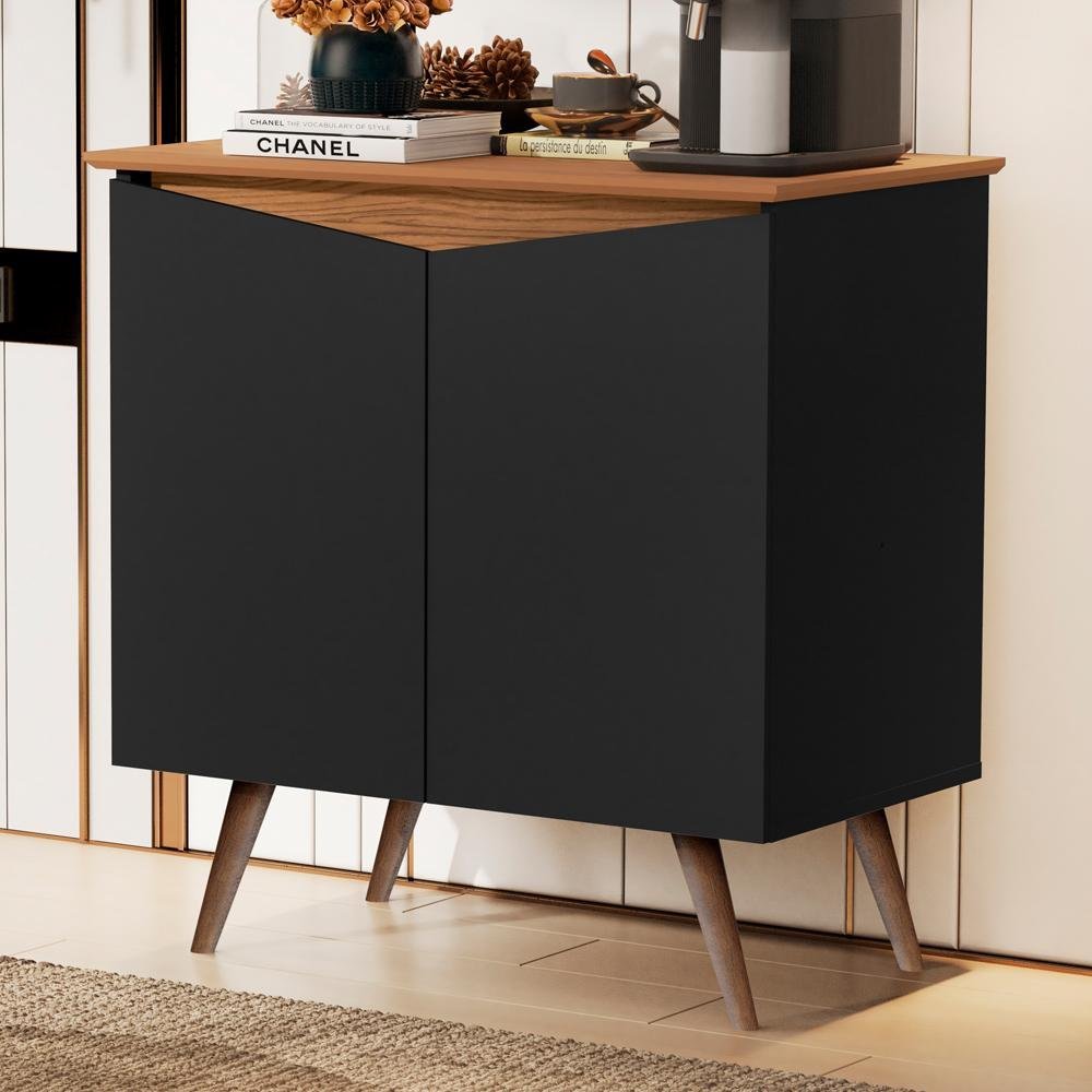 Buffet 2 Portas Encanto Preto/Nature | MadeiraMadeira