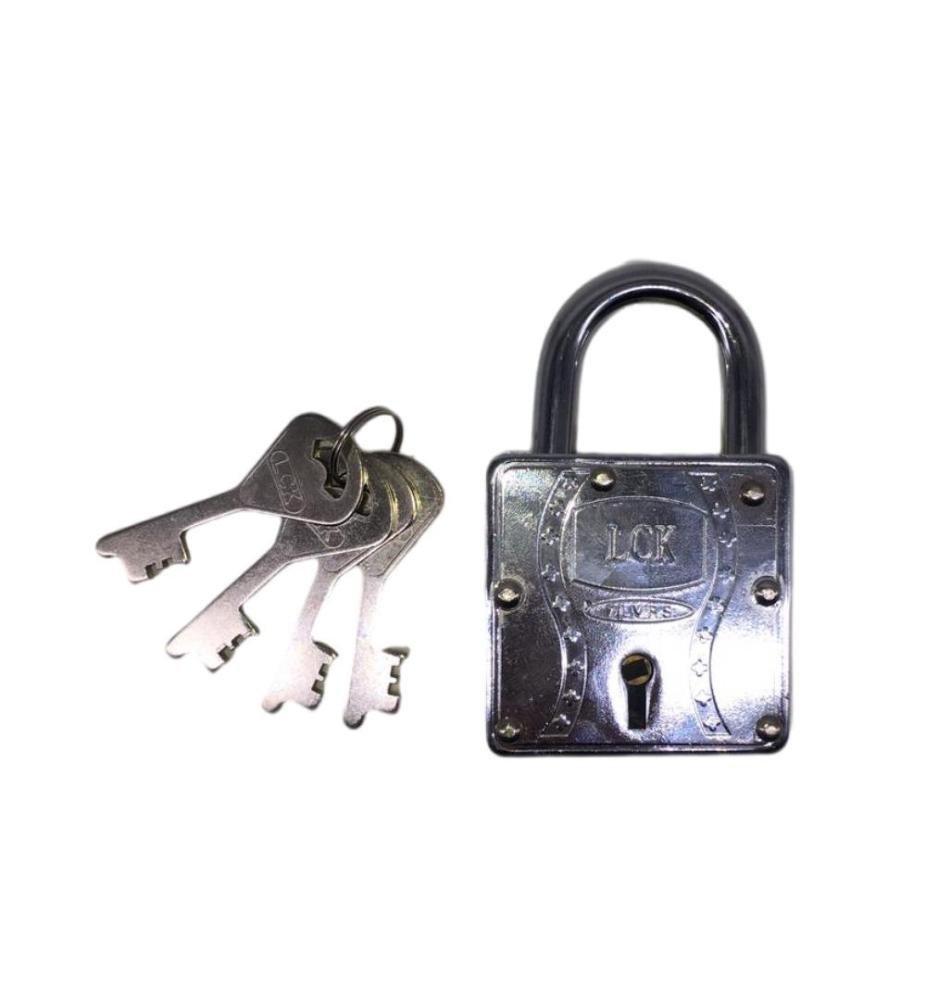 Cadeado Inviolavel 70mm Grande Profissional Chave Frontal Anti Quebra ...